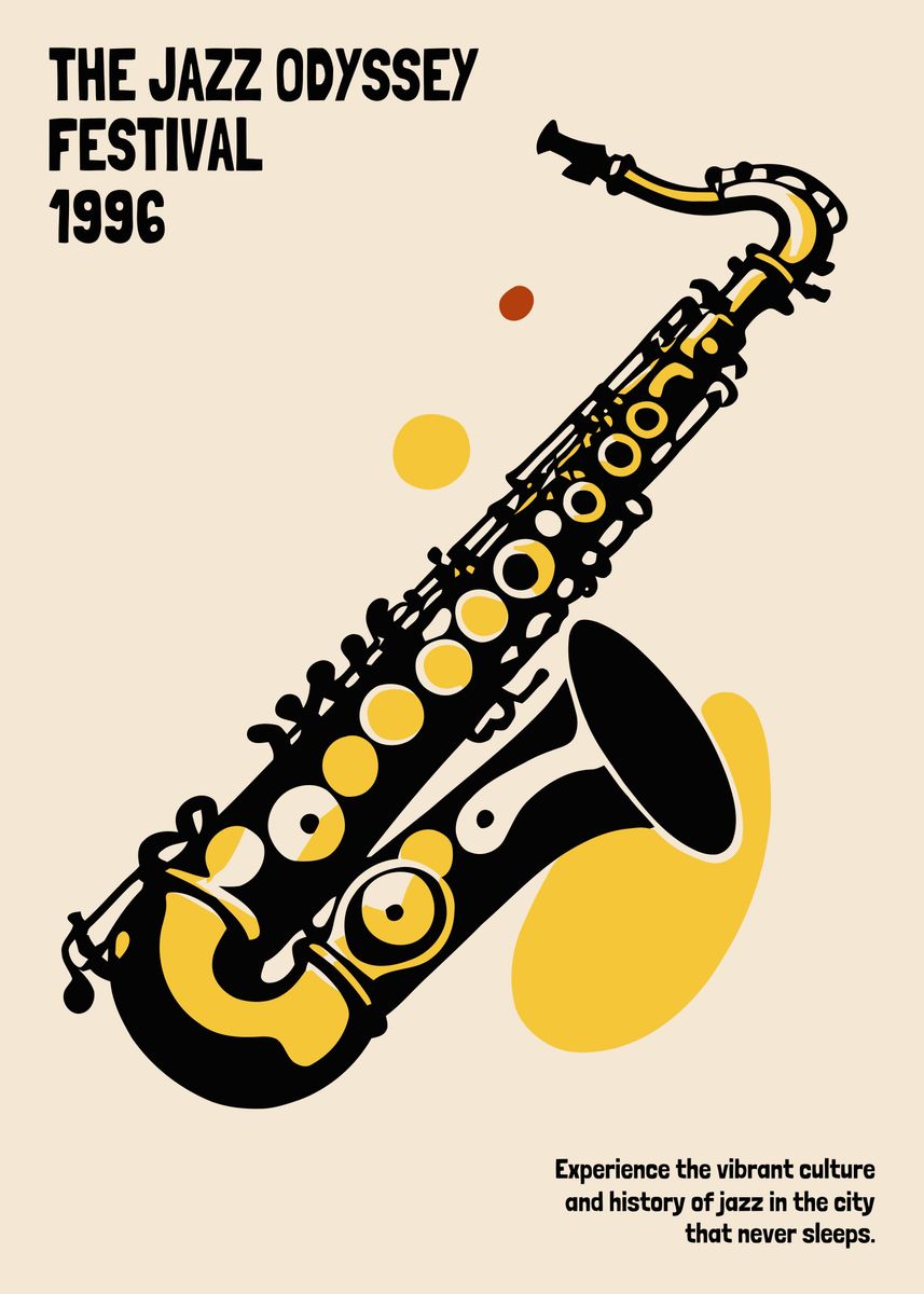 '1996 NYC Jazz Festival' Poster, picture, metal print, paint by ...