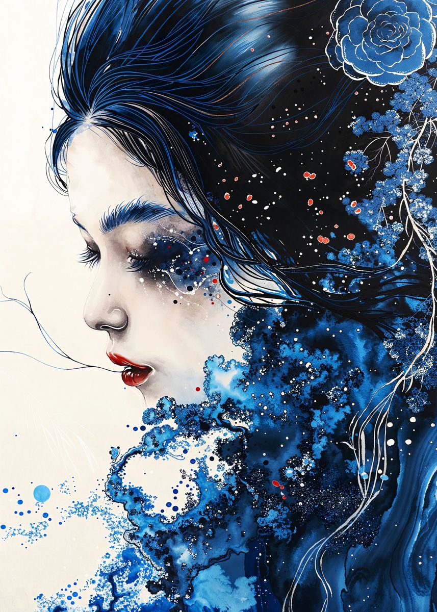 'INK DREAM' Poster, picture, metal print, paint by Imaginary Connection ...