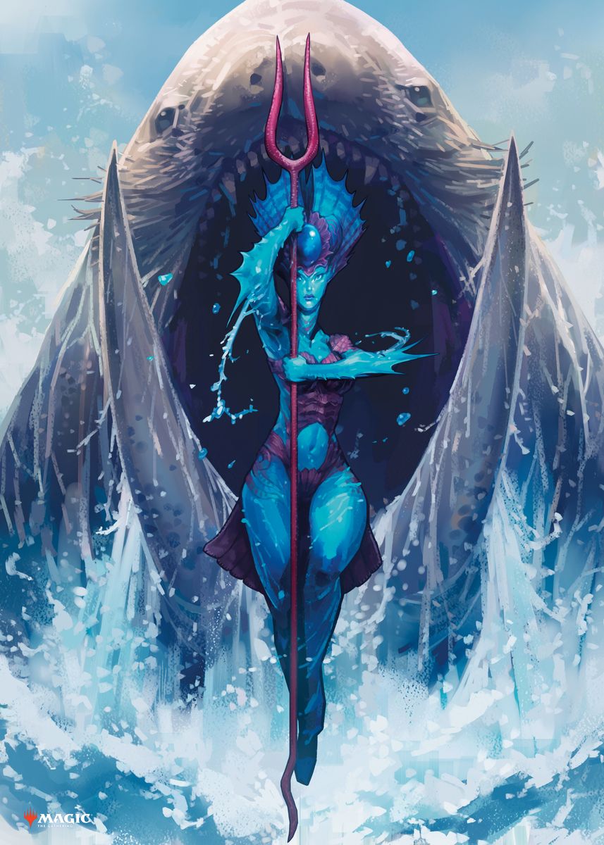 'Kiora, Behemoth Beckoner' Poster, picture, metal print, paint by Magic ...