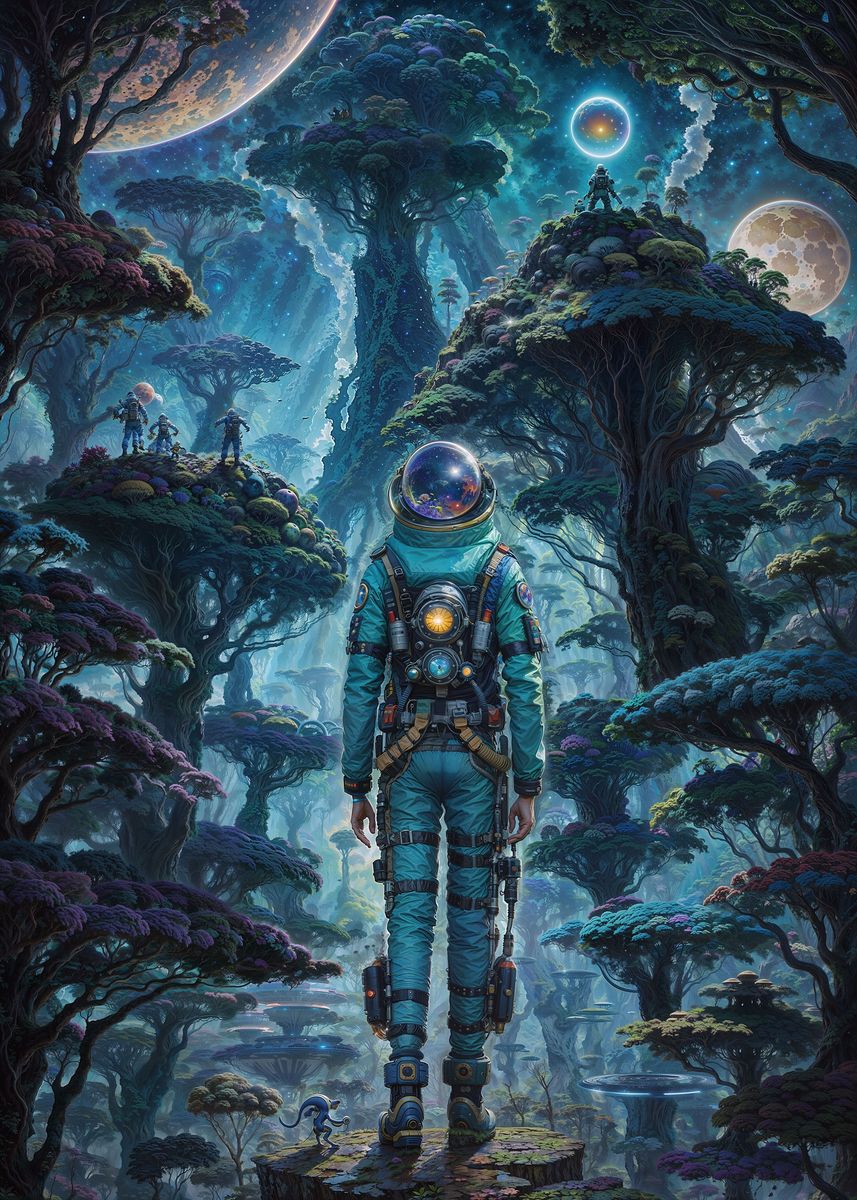 'Interstellar Serenity' Poster, picture, metal print, paint by Mudge ...