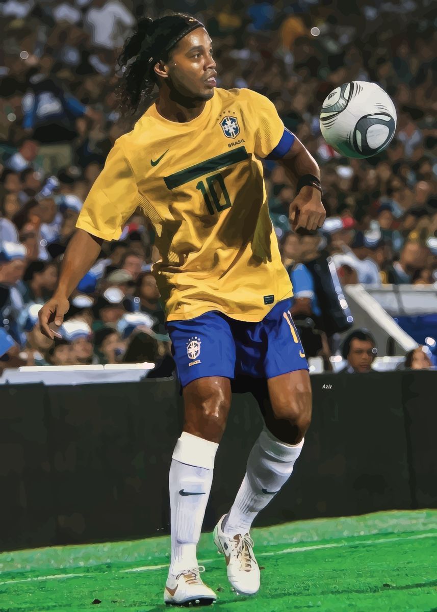 'RONALDINHO THE BRAZILIAN' Poster, picture, metal print, paint by Kilua ...