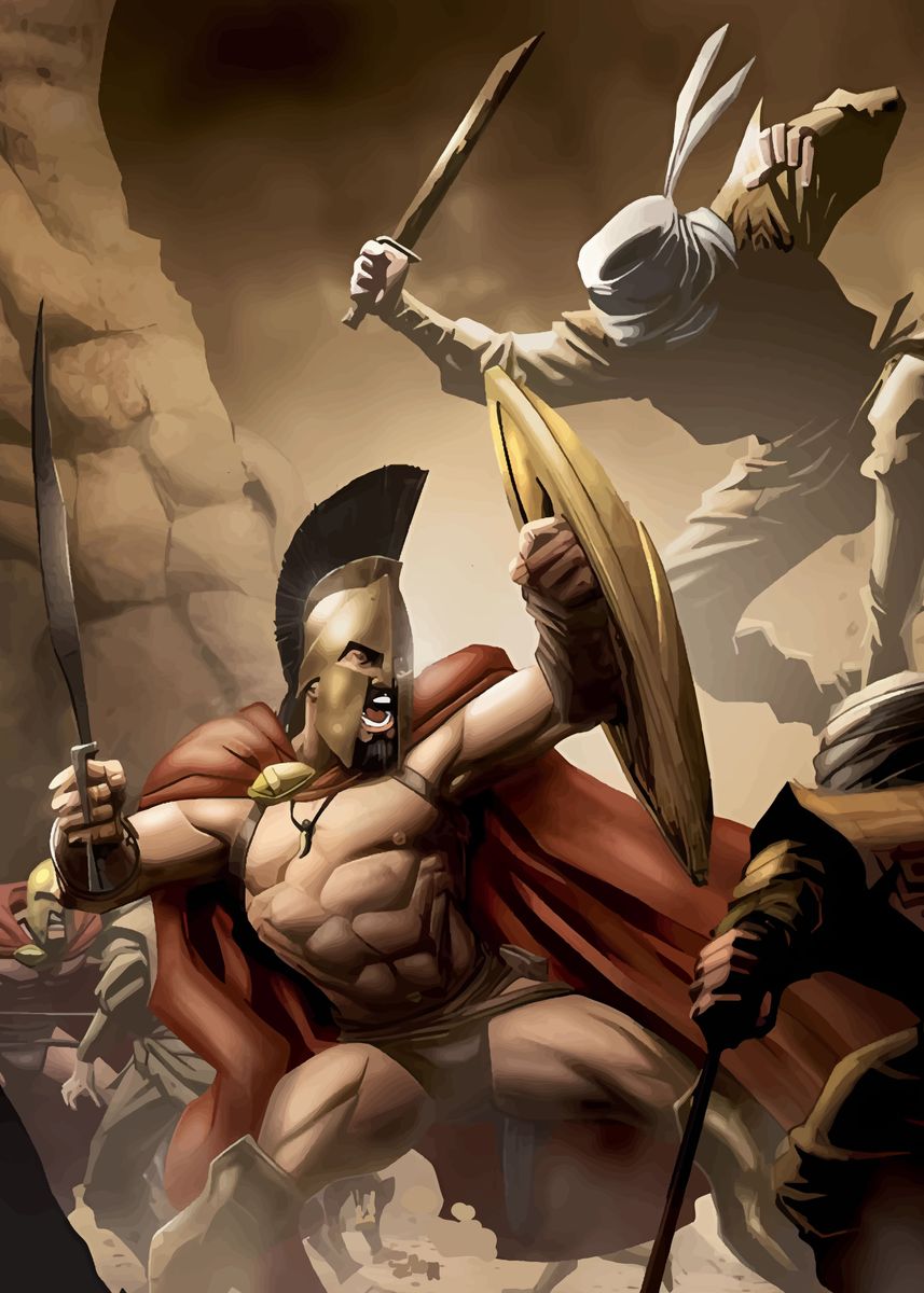 'Spartan Spartacus' Poster, picture, metal print, paint by ...