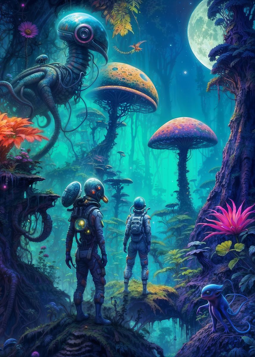 'Journey Beyond the Stars' Poster, picture, metal print, paint by Mudge ...