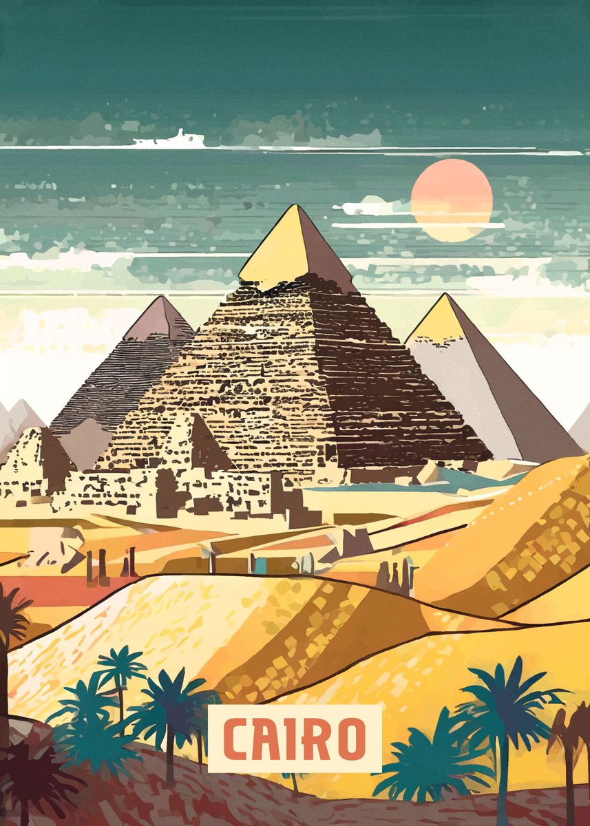 'Cairo' Poster, picture, metal print, paint by Bo Kev | Displate