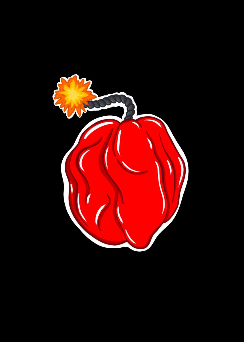 'Spicy bomb' Poster, picture, metal print, paint by Evy Artist | Displate