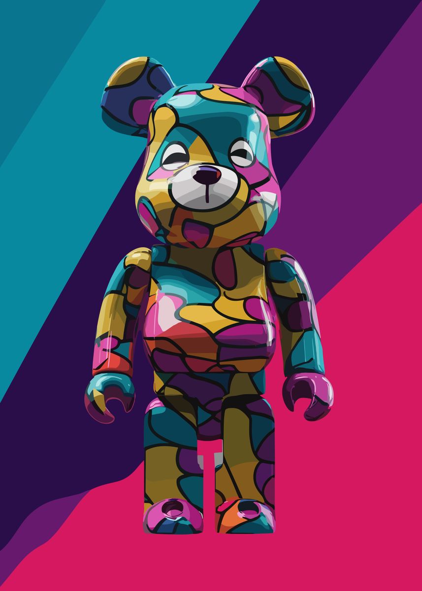 'Bearbrick pop art' Poster, picture, metal print, paint by Boon Edgar ...