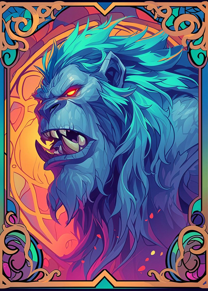 'Bigfoot Magic Card' Poster, picture, metal print, paint by SuperNova ...