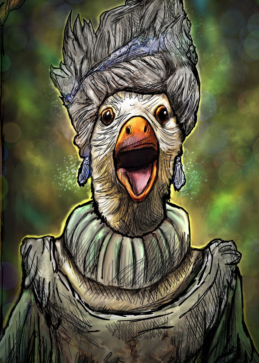 'Honk le Bleu' Poster, picture, metal print, paint by Charles Michael ...