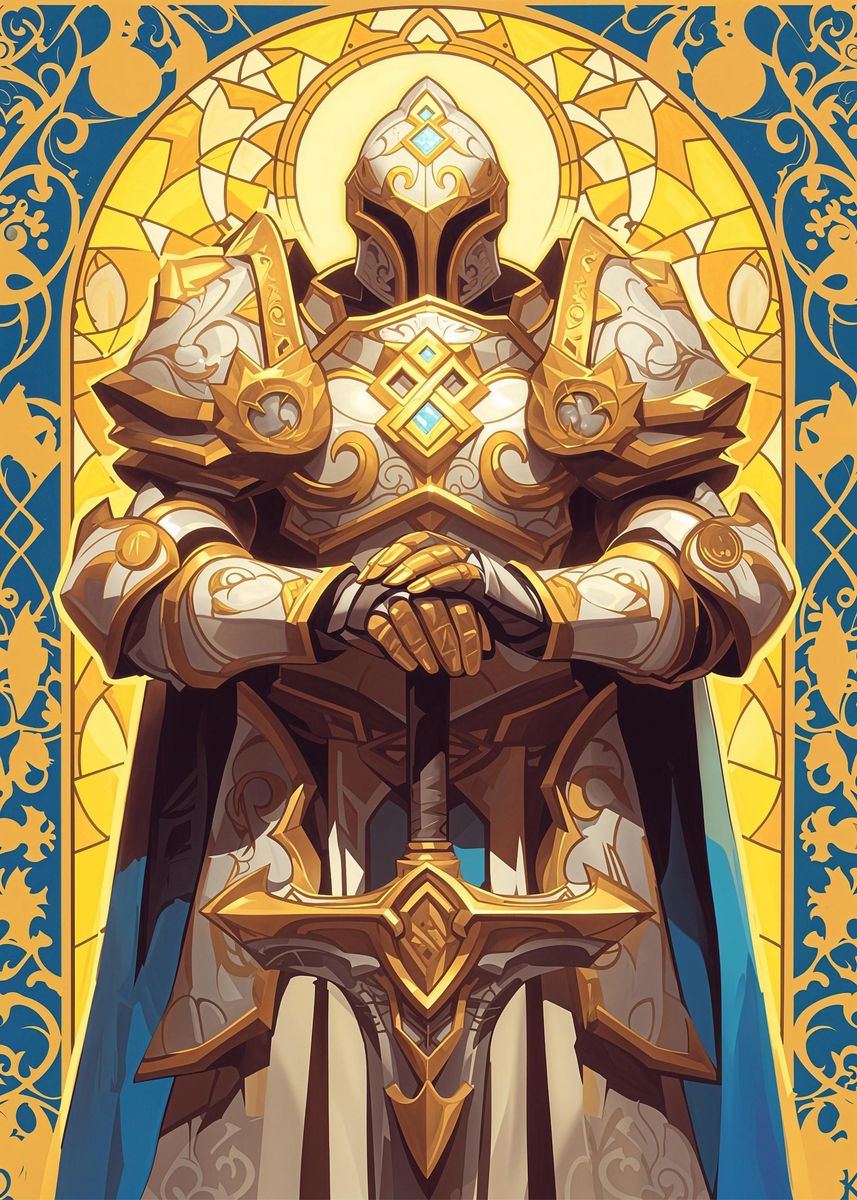 'Paladin Magic Card' Poster, picture, metal print, paint by SuperNova ...