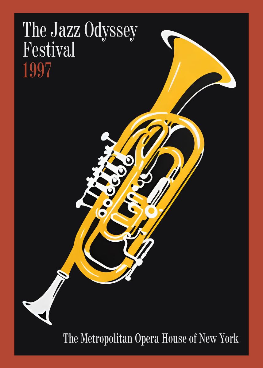 '1997 Jazz Odyssey Poster' Poster, picture, metal print, paint by ...