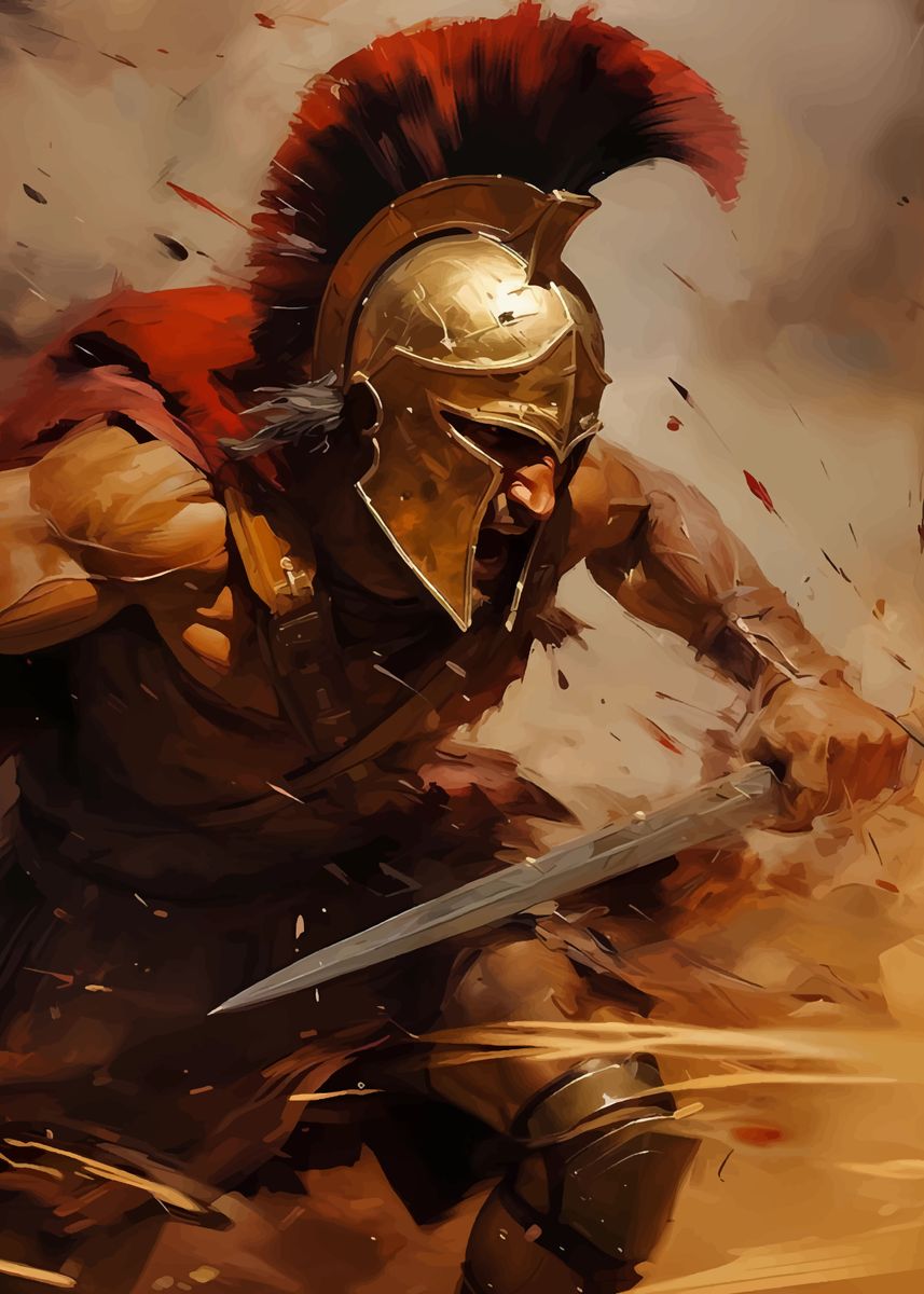 'Spartan Spartacus' Poster, picture, metal print, paint by ...