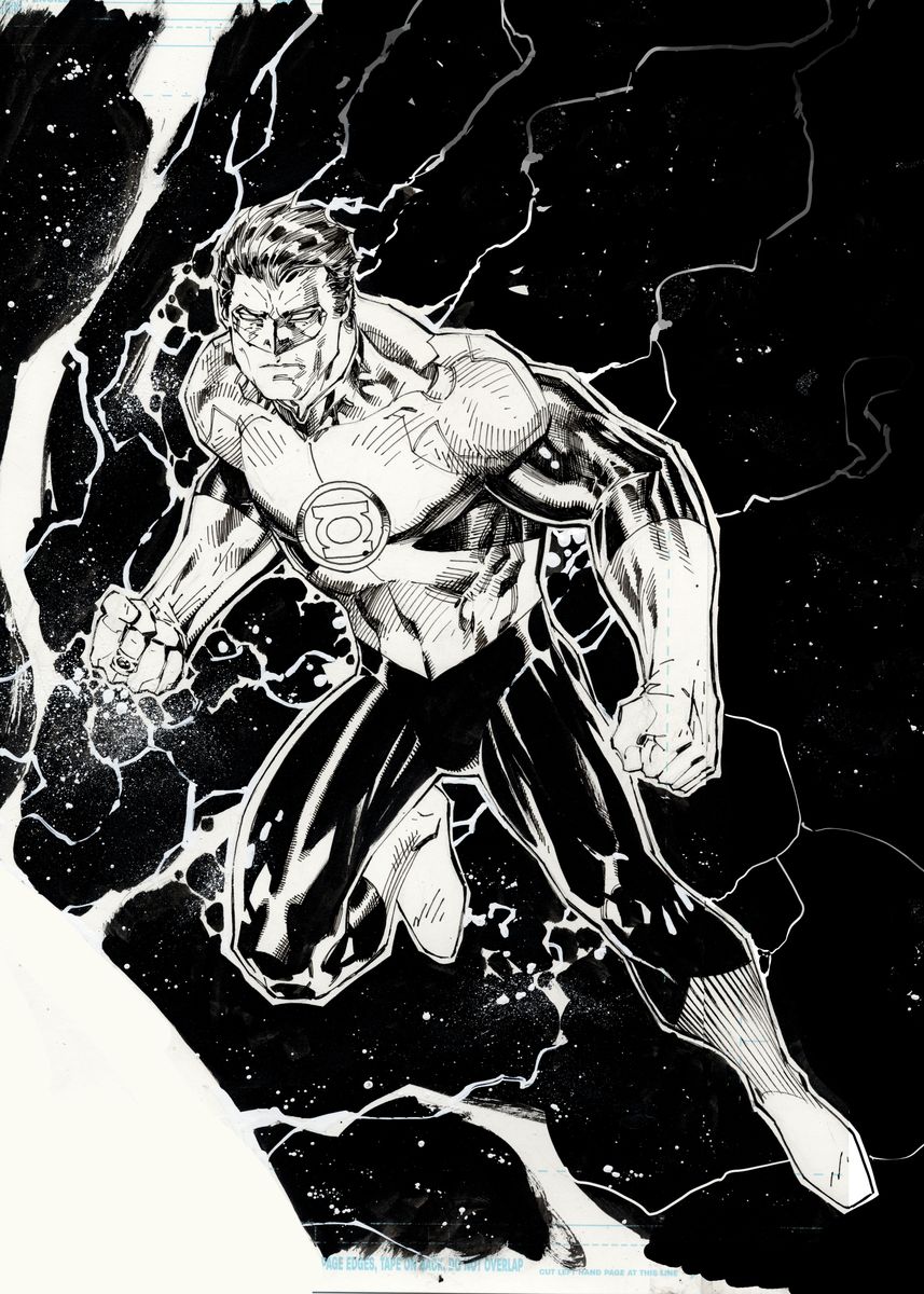 'Green Lantern Vol 5 #20 BW' Poster, picture, metal print, paint by DC Comics | Displate