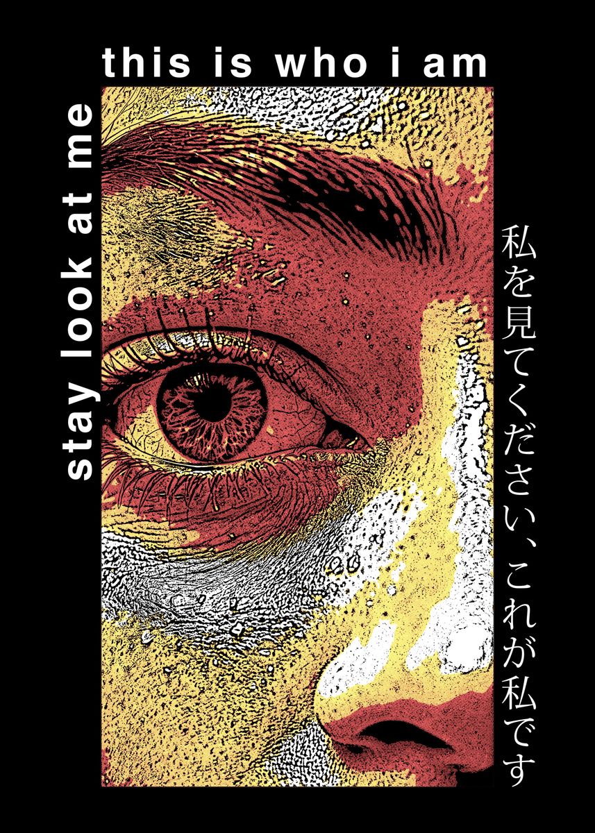 'Stay look at me' Poster, picture, metal print, paint by Dianeklein ...