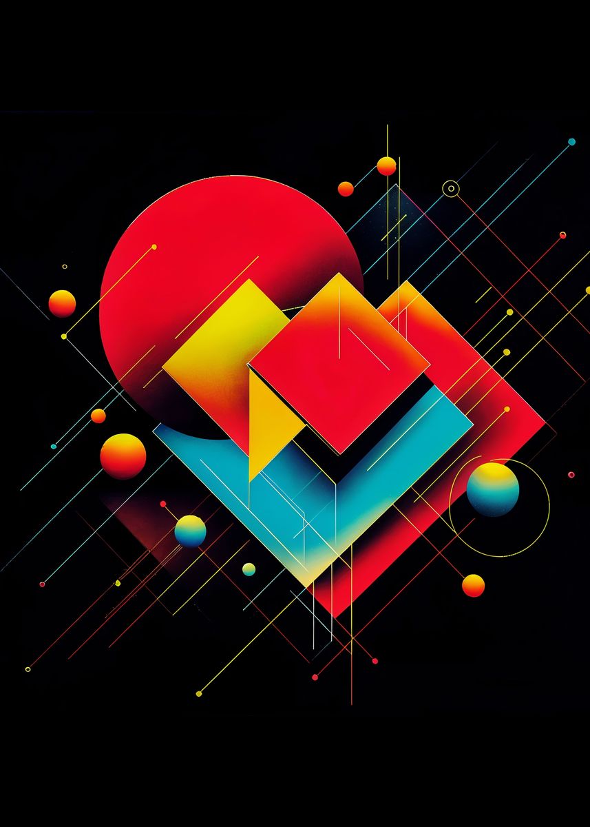 'Prismatica Part 1' Poster, picture, metal print, paint by Art Attack | Displate