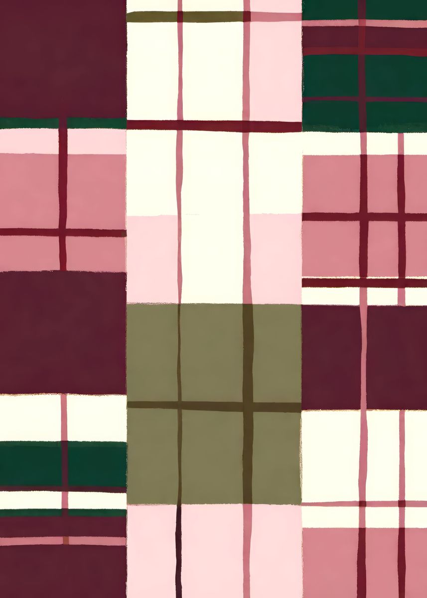 'Gun Club Check Design' Poster, picture, metal print, paint by ...