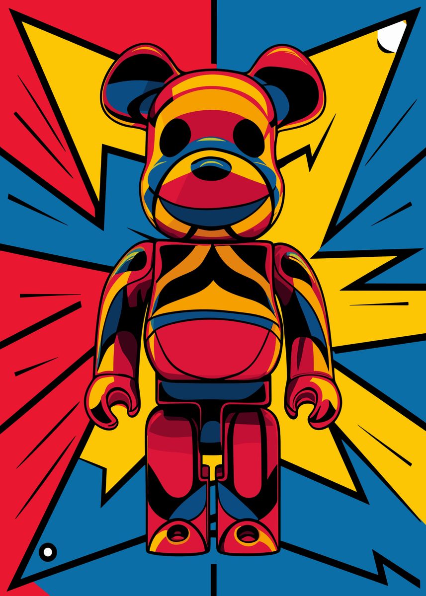 'Bearbrick pop art' Poster, picture, metal print, paint by Boon Edgar ...