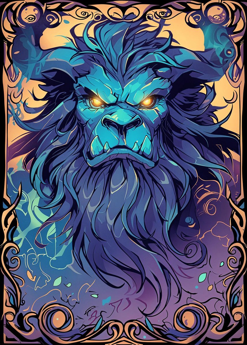 'Bigfoot Magic Card' Poster, picture, metal print, paint by SuperNova ...