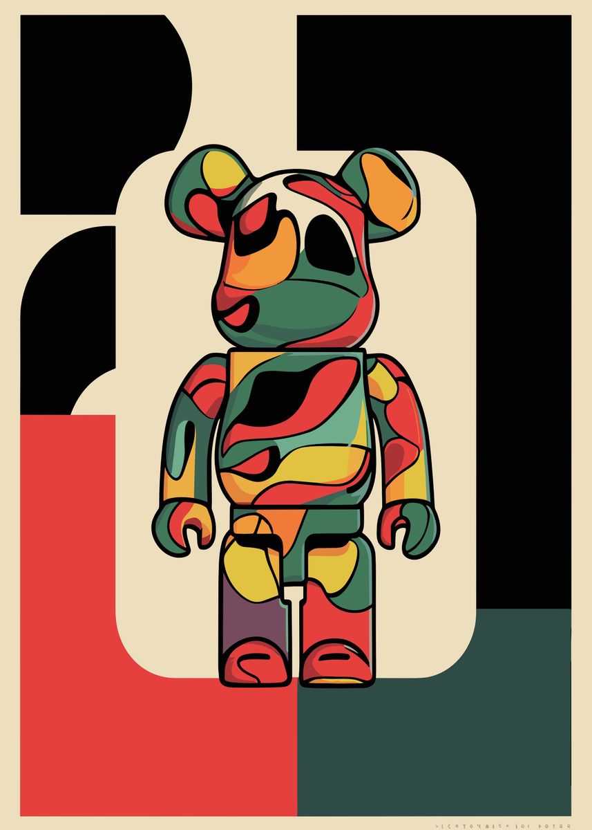 'Bearbrick' Poster, picture, metal print, paint by Boon Edgar | Displate