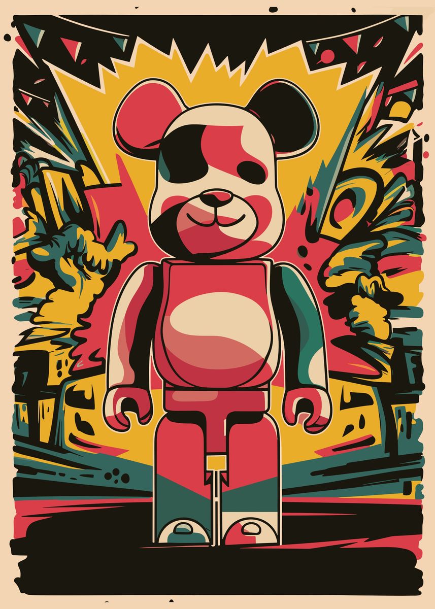 'Bearbrick pop' Poster, picture, metal print, paint by Boon Edgar ...