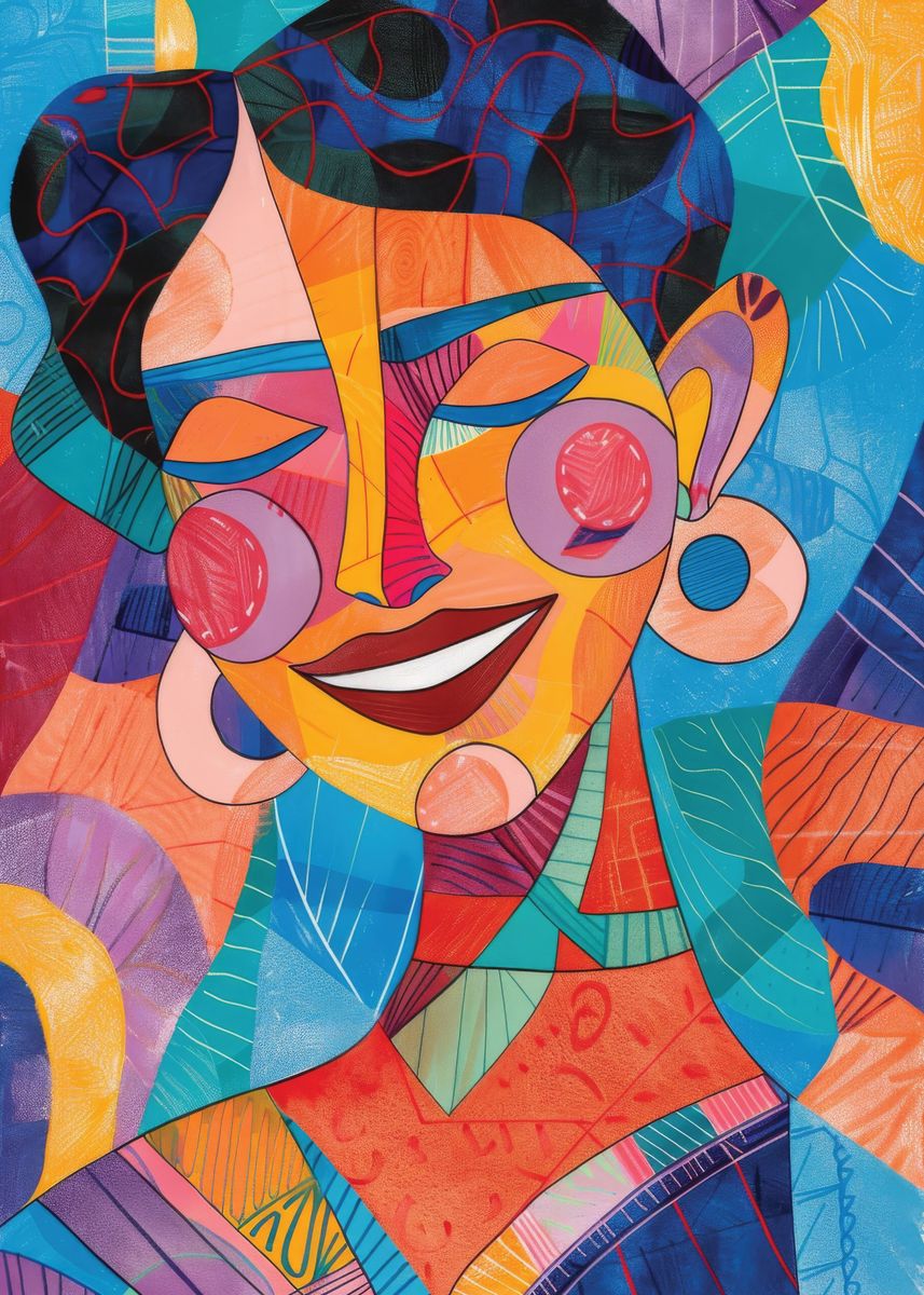 'A Happy Woman' Poster, picture, metal print, paint by Susanne Flø ...