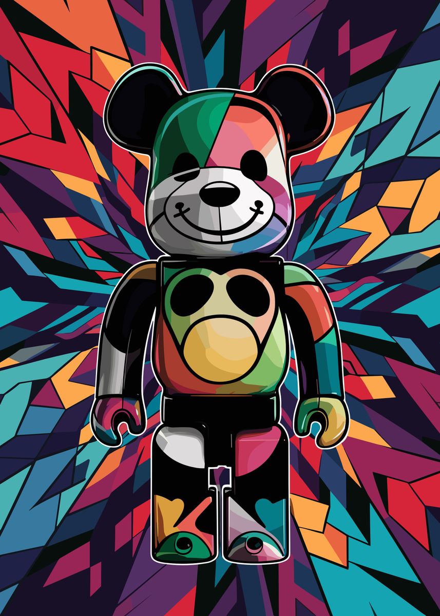 'Bearbrick' Poster, picture, metal print, paint by Boon Edgar | Displate