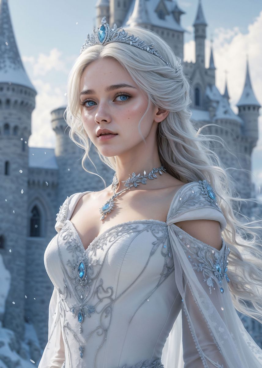 'Princess of the Ice' Poster, picture, metal print, paint by ...