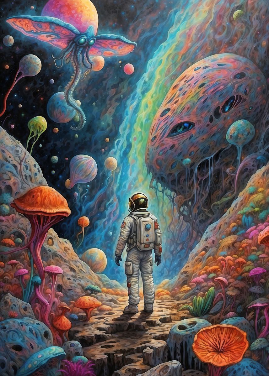 'Astronauts Dreamscape' Poster, picture, metal print, paint by Mudge ...