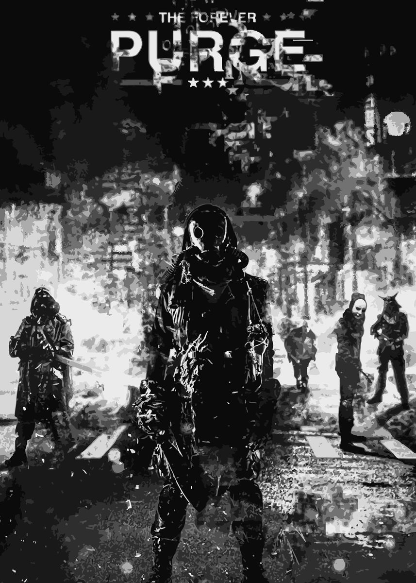 'The Purge' Poster, picture, metal print, paint by fish laste | Displate