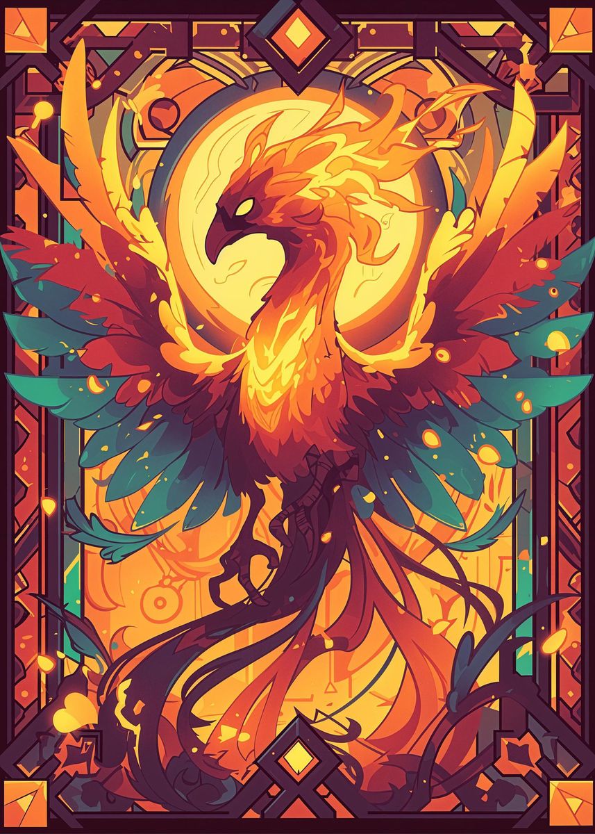 'Phoenix Magic Card' Poster, picture, metal print, paint by SuperNova ...
