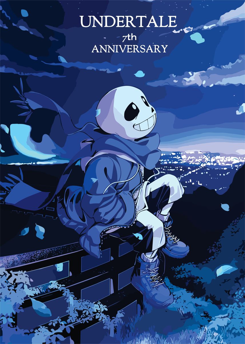 'Undertale Sans' Poster, picture, metal print, paint by Trona Baquie ...