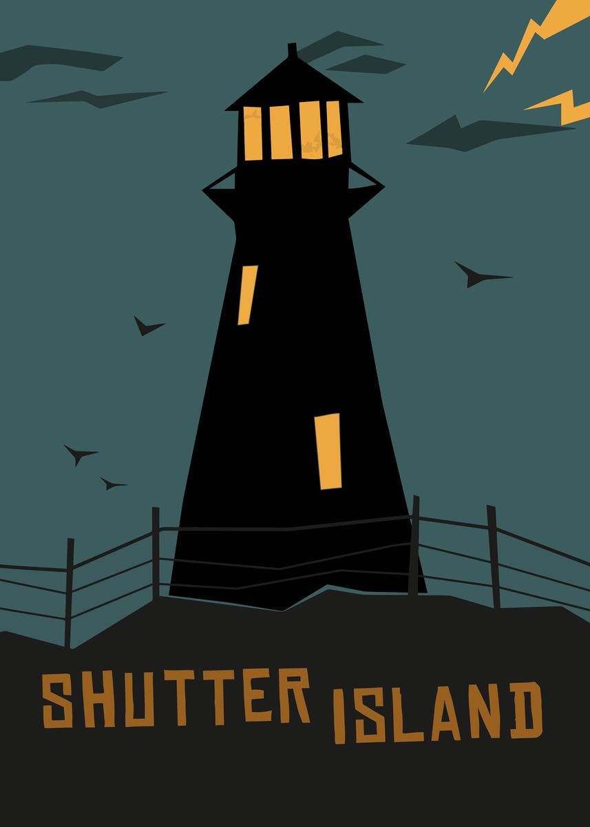 'Shutter Island' Poster, picture, metal print, paint by Kaktito | Displate