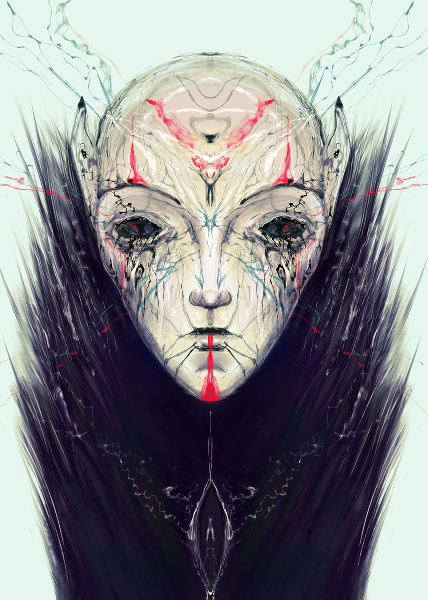 'Alien princess' Poster, picture, metal print, paint by Sylwia ...