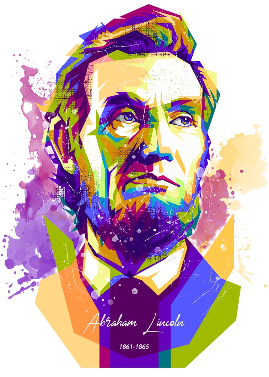 ' Abraham Lincoln' Poster, picture, metal print, paint by Alfa Adjie ...