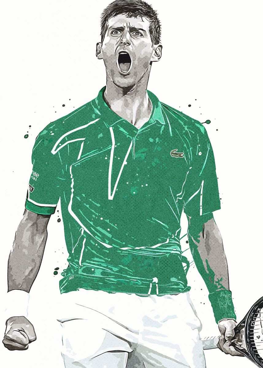 'Novak Djokovic' Poster, picture, metal print, paint by Nguyen Duc Hieu ...
