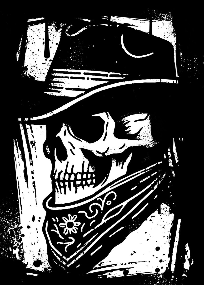 'Rebel Skulldom' Poster, picture, metal print, paint by ANDRE MCKAY ...