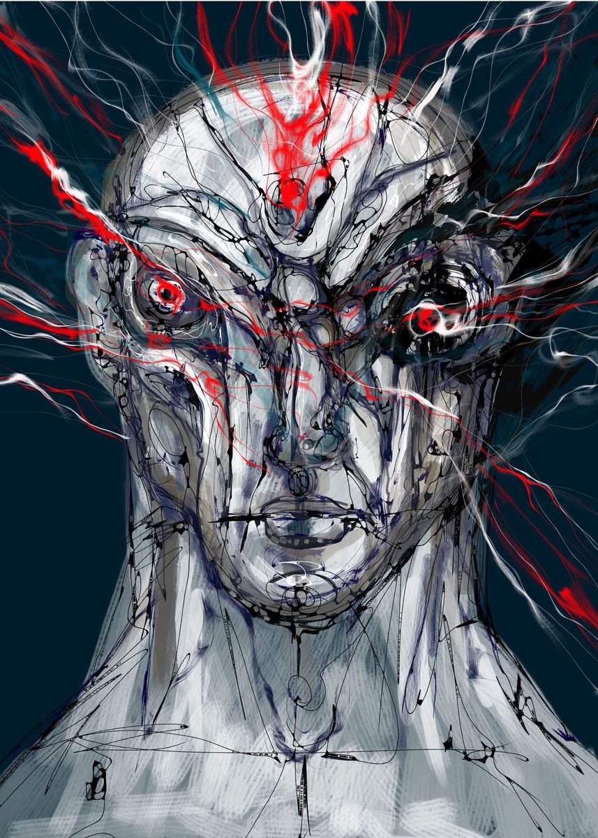 'Cyber monster' Poster, picture, metal print, paint by Sylwia Borkowska ...