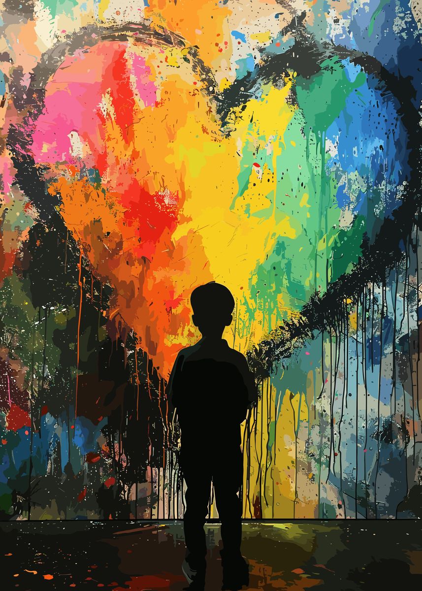'Heart Graffiti Street Art' Poster, picture, metal print, paint by ...