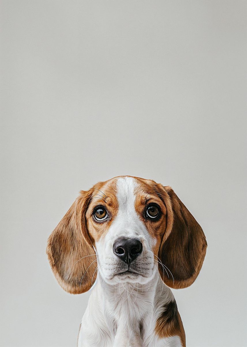 'Cute Baby Beagle Dog' Poster, picture, metal print, paint by SuperNova ...
