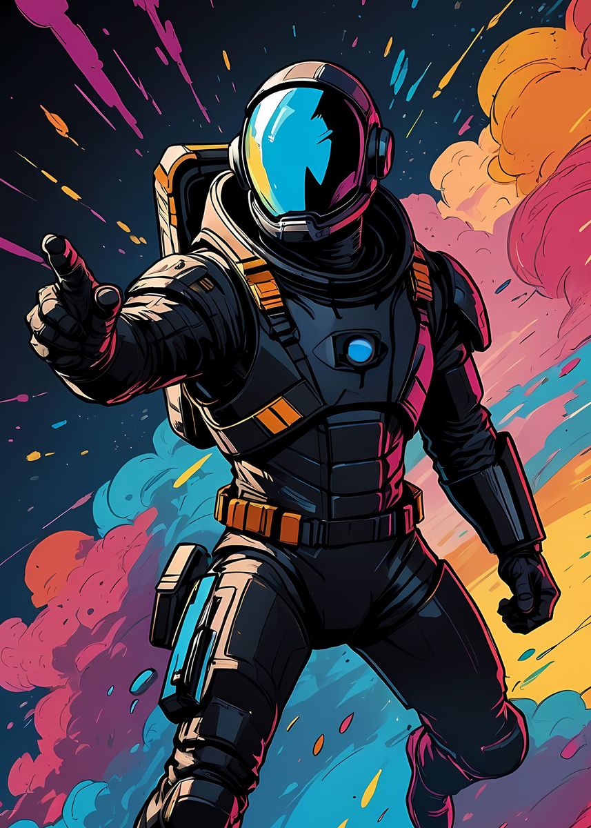 'Journey Through the Cosmos' Poster, picture, metal print, paint by ...