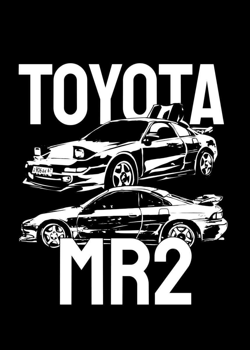 'Toyota mr2' Poster, picture, metal print, paint by ipart id | Displate