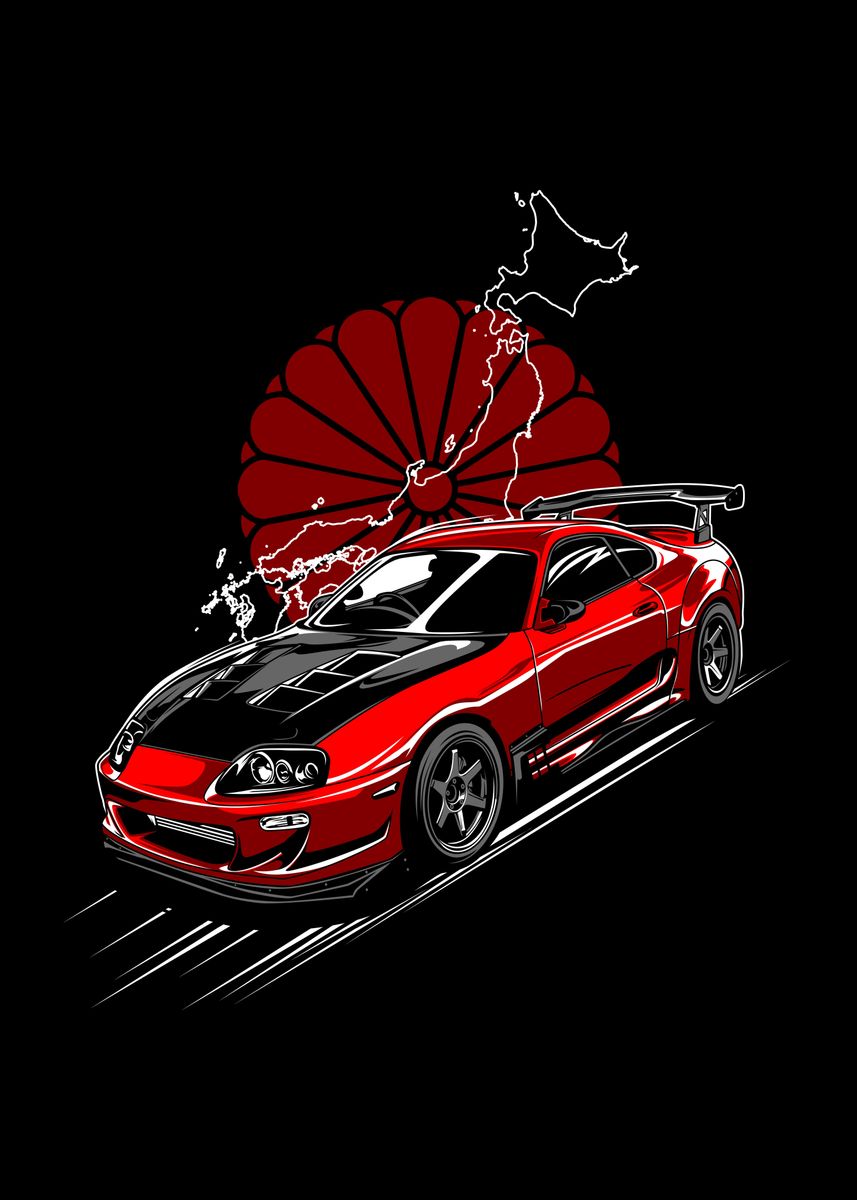 'japan car' Poster, picture, metal print, paint by Gab Fernando | Displate