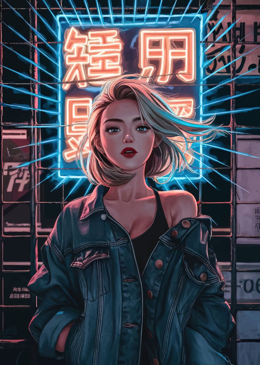 'Japanese Women' Poster, picture, metal print, paint by FlowCad | Displate