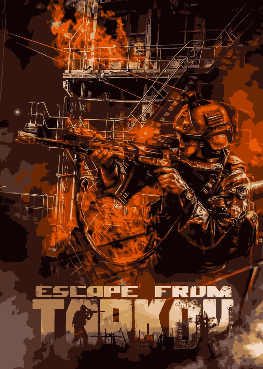 'Escape From Tarkov' Poster, picture, metal print, paint by KAL LAKAD ...