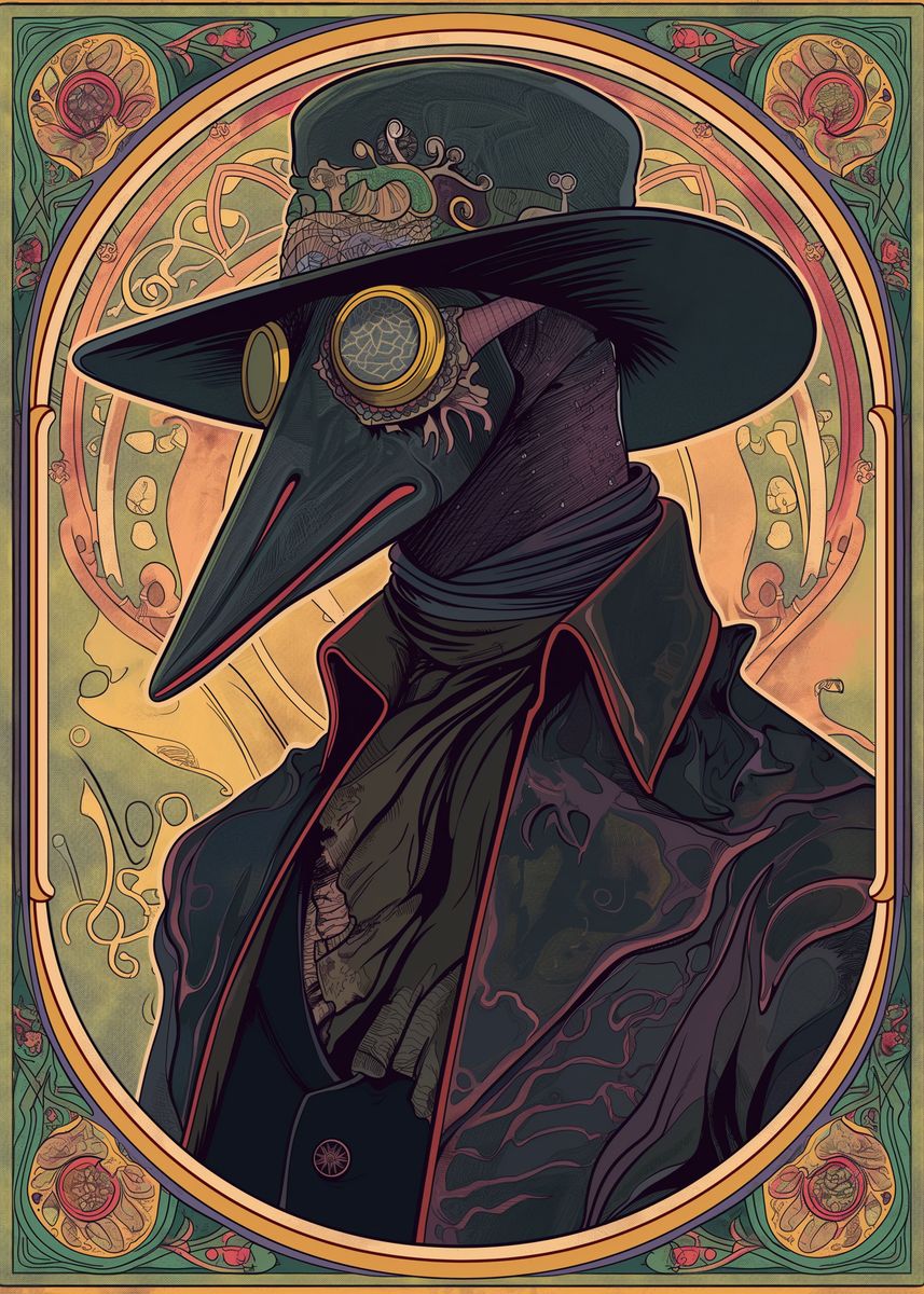 'Plague Doctor Victorian' Poster, picture, metal print, paint by Eline ...