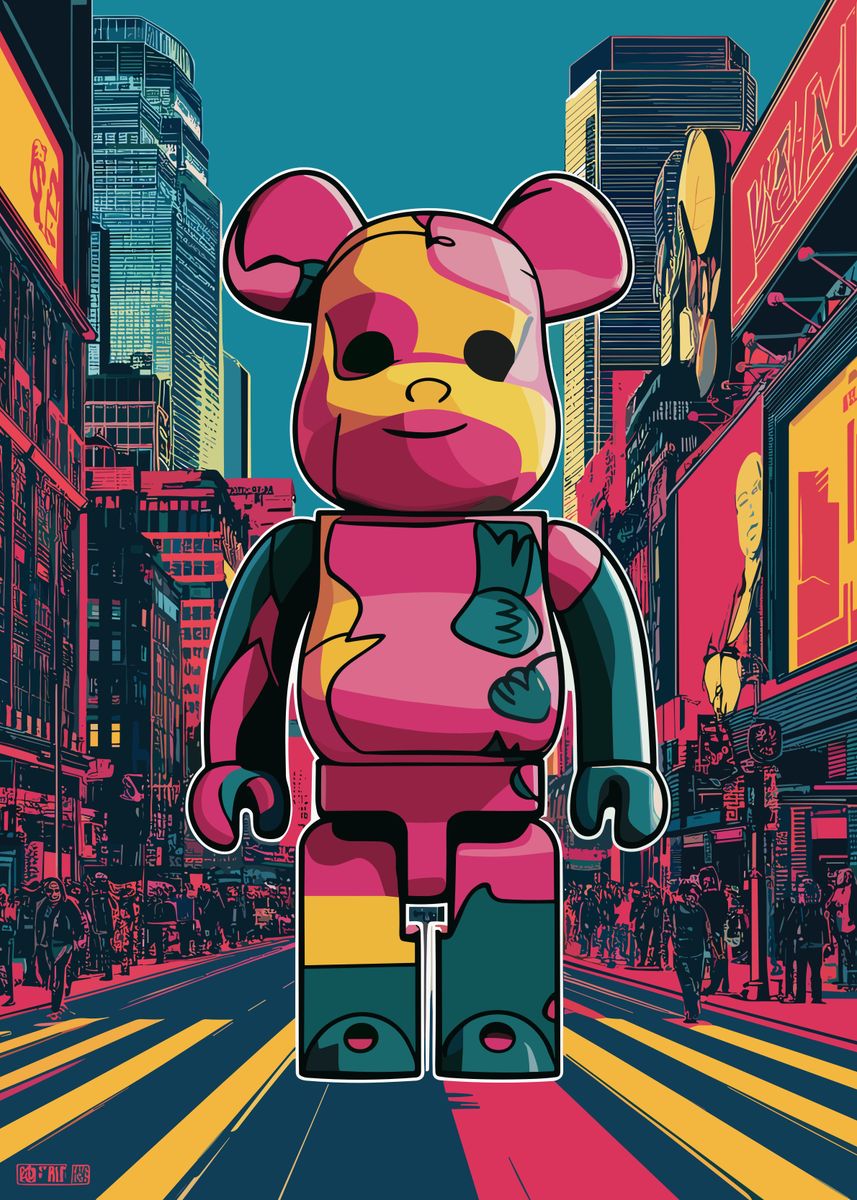 'bearbrick ' Poster, picture, metal print, paint by Boon Edgar | Displate