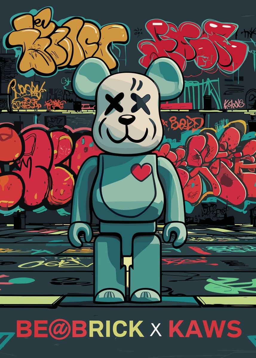 'Bearbrick' Poster, picture, metal print, paint by Boon Edgar | Displate