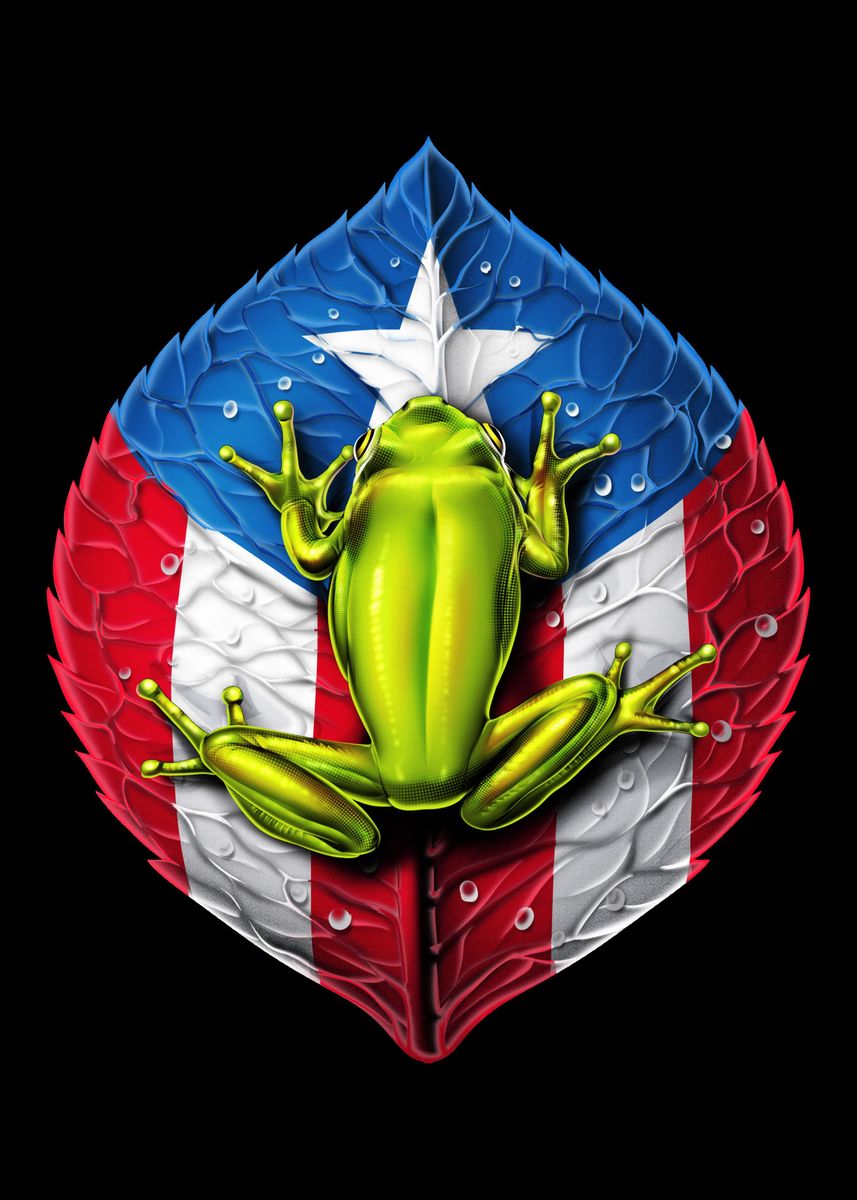 'Puerto Rico Coqui Frog' Poster, picture, metal print, paint by ...
