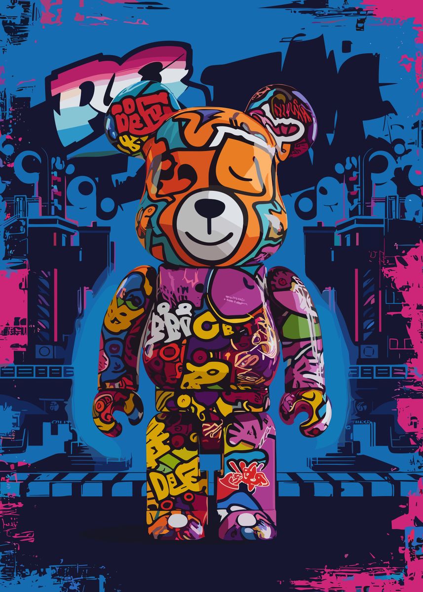 'Bearbrick' Poster, picture, metal print, paint by Boon Edgar | Displate