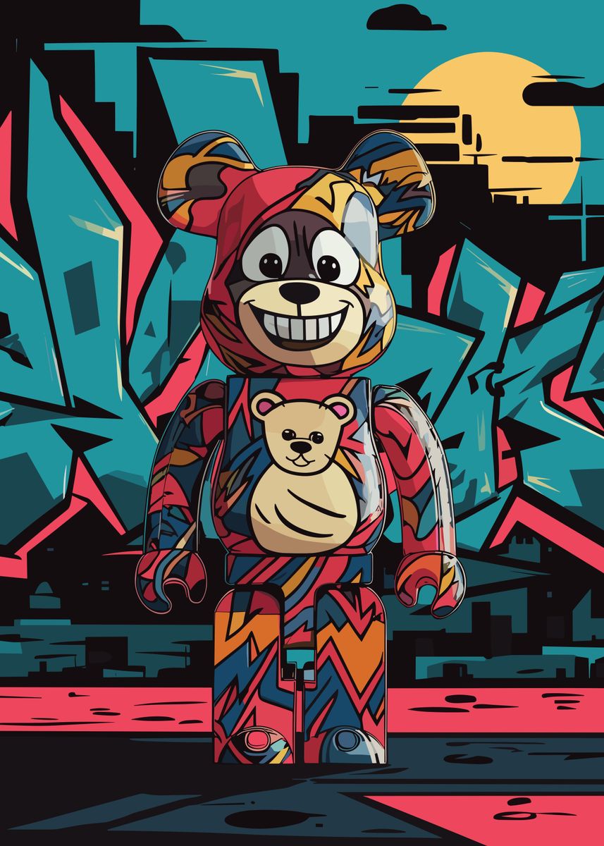 'Bearbrick' Poster, picture, metal print, paint by Boon Edgar | Displate