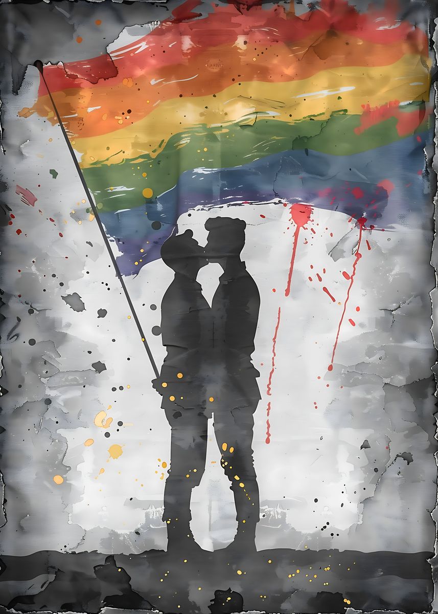 'Pride Gay Flag Painting' Poster, picture, metal print, paint by ...